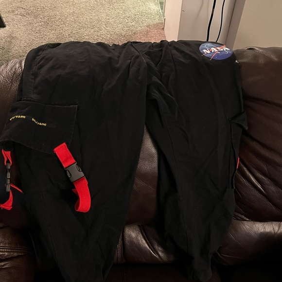 SHEIN | Pants | Nasa Men Black Cargo Pants | Poshmark